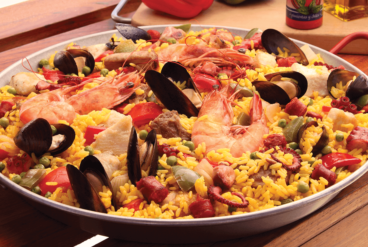 Paella valenciana mixta