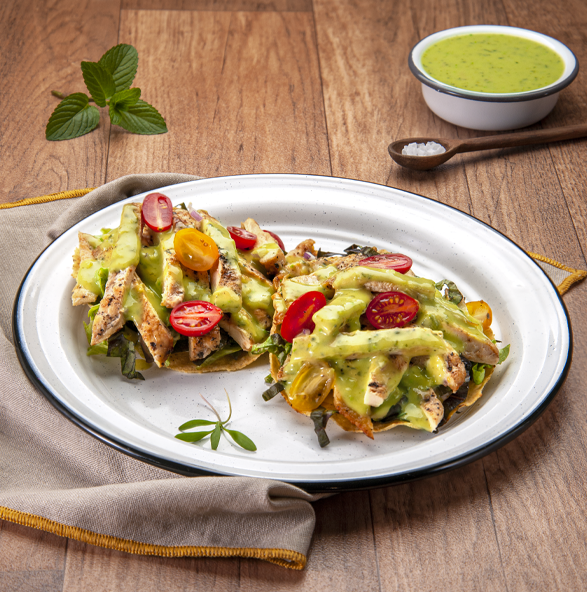 Imagen receta Tostadas de pollo con Guacamole
